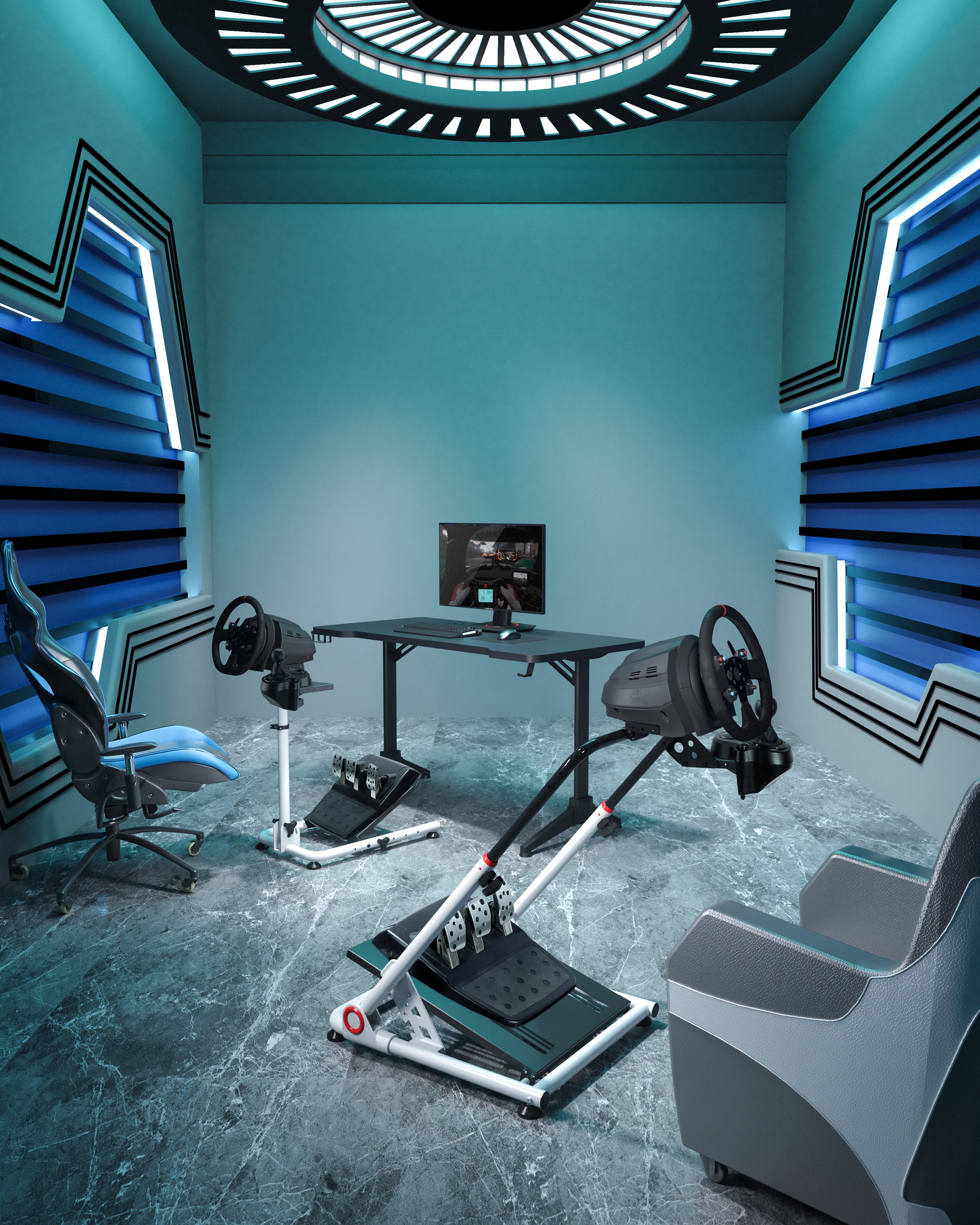 The Double Stem Ultimate Steering Wheel Stand - 25% off | Wheel Stand Racing